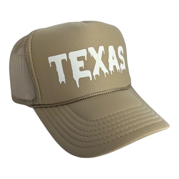 OTTO | Accessories | New Vintage Texas Drip Font Cream Trucker Hat Cap ...